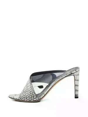 GIUSEPPE ZANOTTI Crocodile-embossed Heel Sandals