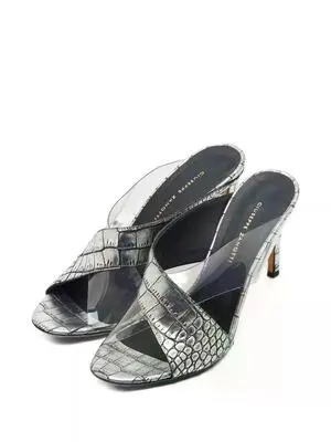 GIUSEPPE ZANOTTI Crocodile-embossed Heel Sandals