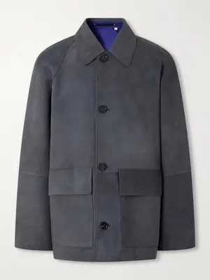 Paul Smith Oversized Bonded-suede Jacket - Gray