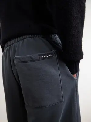 NAHMIAS Hoops 24 Straight-leg Cropped Cotton-jersey Sweatpants