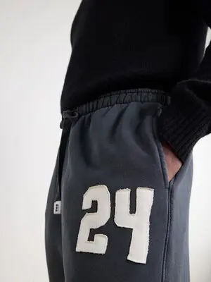 NAHMIAS Hoops 24 Straight-leg Cropped Cotton-jersey Sweatpants