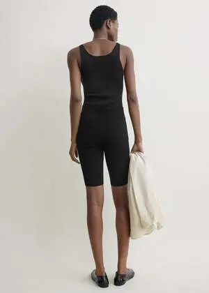 TOTEME Capri Knit Shorts - Black