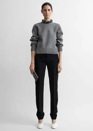 TOTEME Merino Cotton Crew Knit - Grey