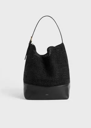 TOTEME Belted Woven-leather Tote