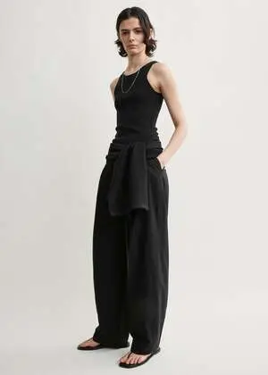 TOTEME Classic Compact Knit Tank - Black