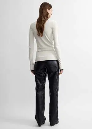 TOTEME Fitted Ribbed Top Off