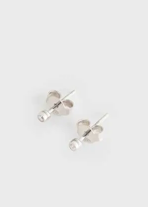 TOTEME Mini Diamond Studs /white