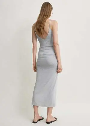 TOTEME Draped Slip Dress Pale Mélange