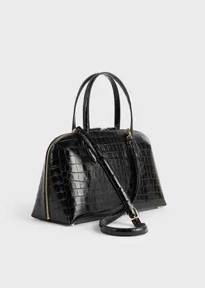 TOTEME Medium Croco-embossed Day Tote - Black