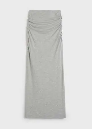TOTEME Draped Jersey Skirt Pale Mélange