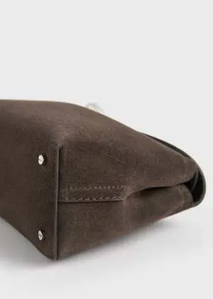 TOTEME T-lock Suede Clutch
