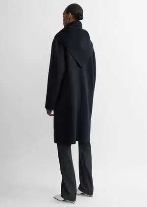 TOTEME Scarf Doublé Coat Navy