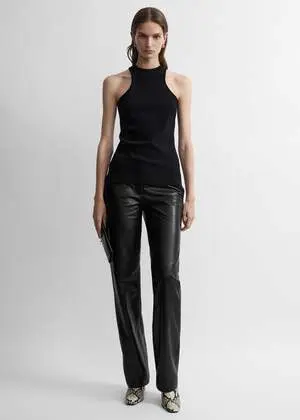 TOTEME Deep Curve Stretch Wool Tank - Black