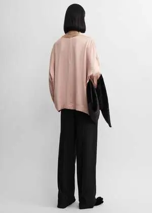 TOTEME Boxy Satin Top Pale - Pink