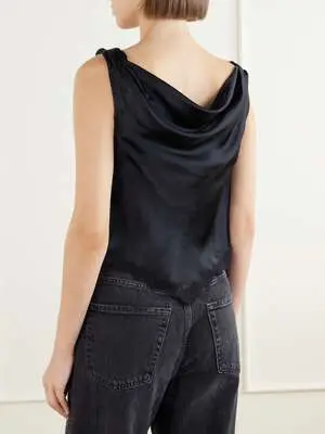 DÔEN Manon Gathered Silk Top