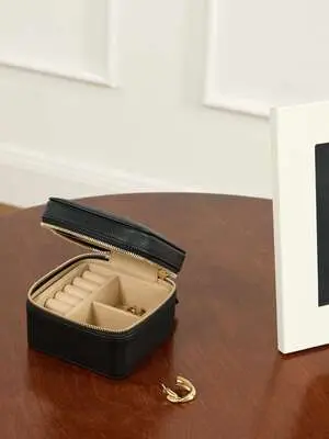 Smythson Panama Mini Leather Jewelry Box