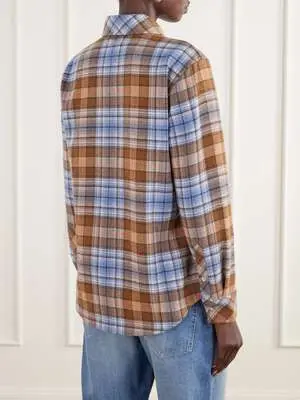 GOD'S TRUE CASHMERE Nomad Checked Cashmere Shirt