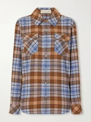 GOD’S TRUE CASHMERE Nomad Checked Cashmere-twill Shirt - Multi