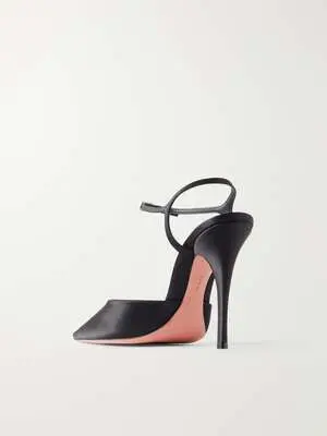 Amina Muaddi Carolyn 100 Satin Pumps