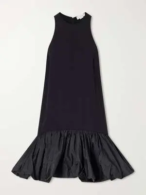 Stella McCartney Taffeta-trimmed Cady Peplum Mini Dress