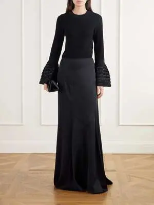 Stella McCartney Paneled Satin Maxi Skirt