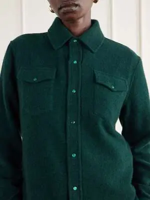 GOD'S TRUE CASHMERE Malachite Brushed Cashmere Shirt
