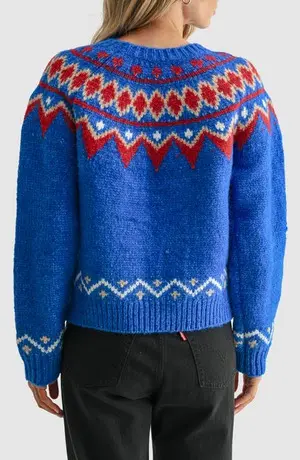 ALL IN FAVOR Fair Isle Crewneck Sweater