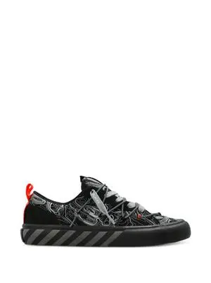 L/AB C/O OFF-WHITE Tape Vulcanized Sneakers - Black