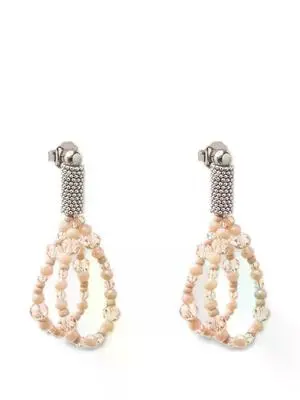 Peserico Crystal-pendant Drop Earrings - Silver