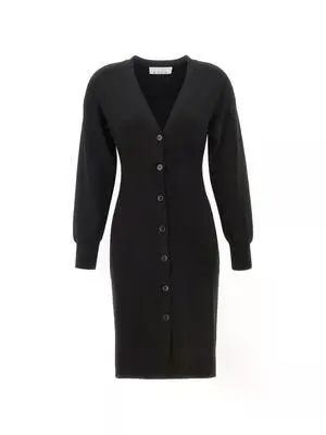 KAOS Button-up V-neck Midi Dress