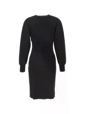 KAOS Button-up V-neck Midi Dress