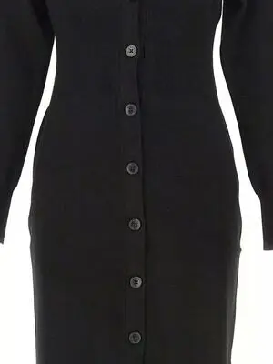 KAOS Button-up V-neck Midi Dress
