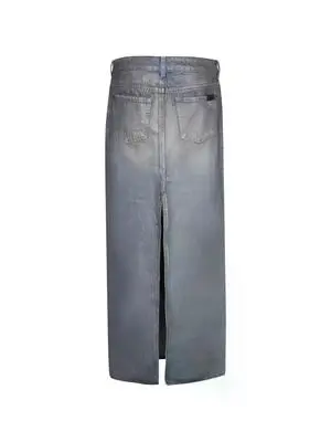 7 For All Mankind Metallic-effect Slit Maxi Skirt
