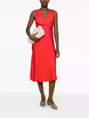 Calvin Klein V-neck Sleeveless Midi Dress