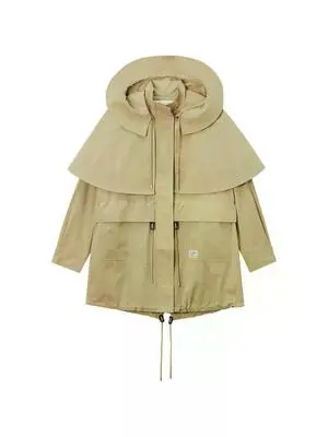 Sea Odessa Cape-detail Drawstring Coat - Neutrals