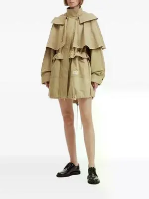 Sea Odessa Cape-detail Drawstring Coat