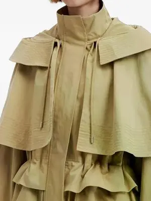 Sea Odessa Cape-detail Drawstring Coat