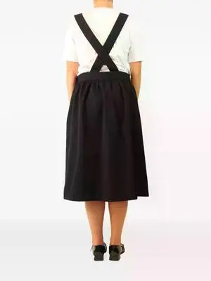 Comme Des Garçons Crossover-strap Pinafore Midi Dress