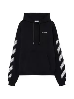 Off-White Pixel Diagonal Hoodie - Black