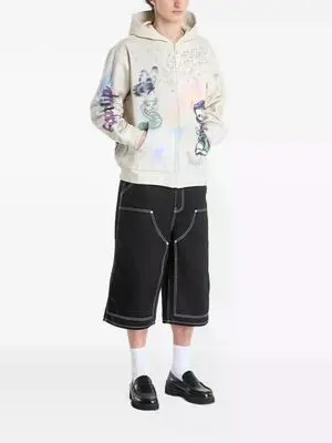 RIPNDIP Goosebumps Graphic-print Hoodie - Neutrals