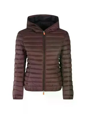 SAVE THE DUCK Daisy Quilted Hooded Jacket - Brown