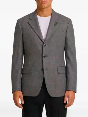LARDINI Prince Of Wales Check Single-breasted Jacket - Grey