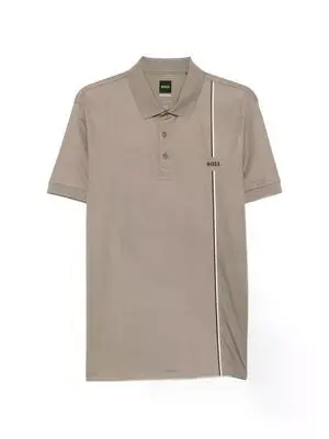 BOSS Logo-print Striped Polo Shirt