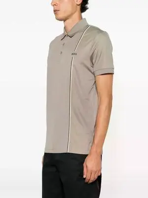 BOSS Logo-print Striped Polo Shirt