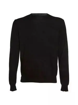 Prada 2022s Crew-neck Ribbed-trim Sweater - Black