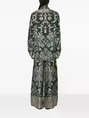 PIERRE-LOUIS MASCIA Aloe Floral-print Silk Shirt