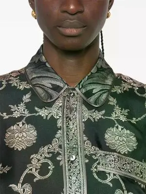 PIERRE-LOUIS MASCIA Aloe Floral-print Silk Shirt