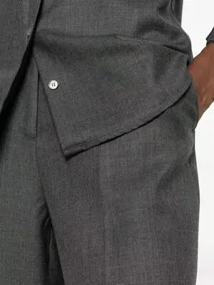 CALIBAN Pressed-crease Wide-leg Trousers
