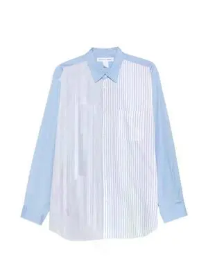 Comme Des Garçons Vertical-stripe Panelled Shirt - White
