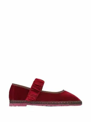 FLABELUS Mafalda Velvet Ballet Flats